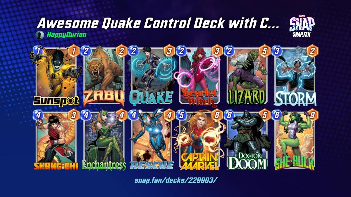 Awesome Quake Control Deck with Captain Marvel & Doctor Doom! by ...