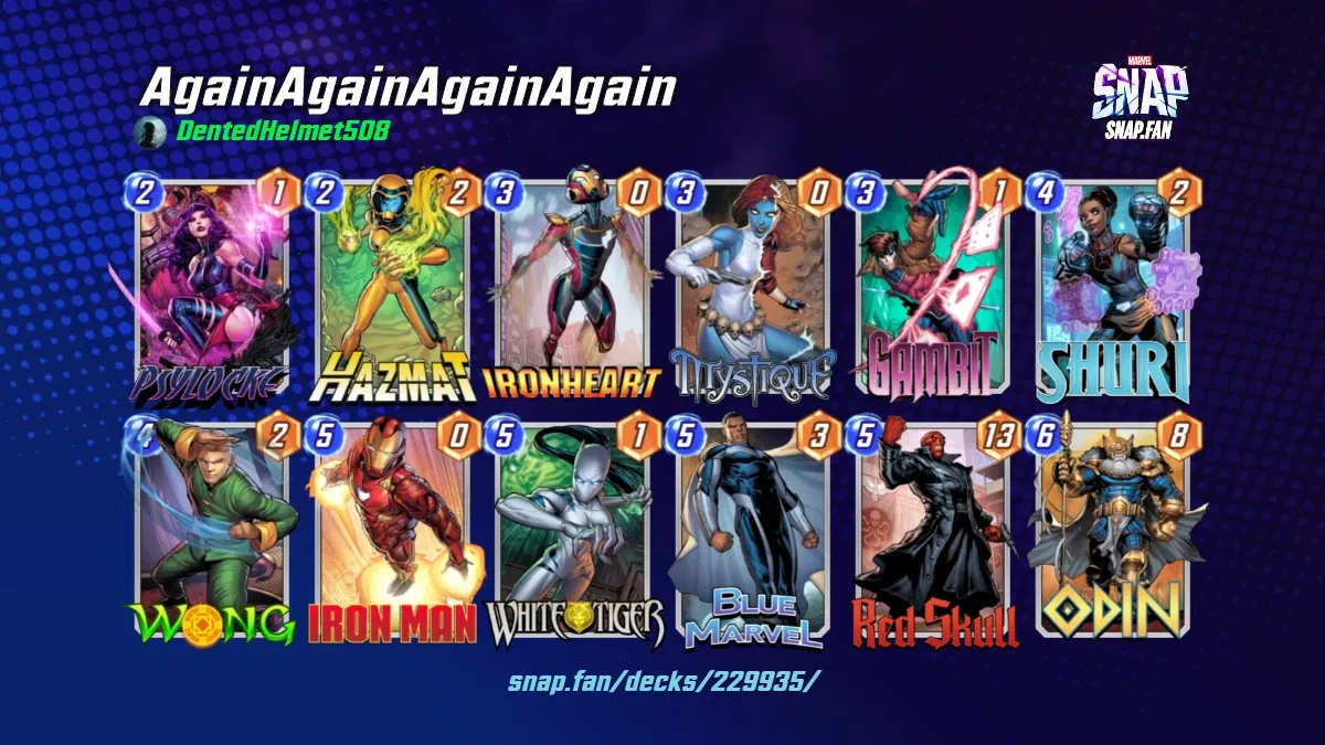 AgainAgainAgainAgain by DentedHelmet508 - Marvel Snap Decks - snap.fan