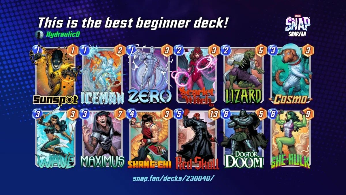 This is the best beginner deck! by HydraulicD - Marvel Snap Decks ...