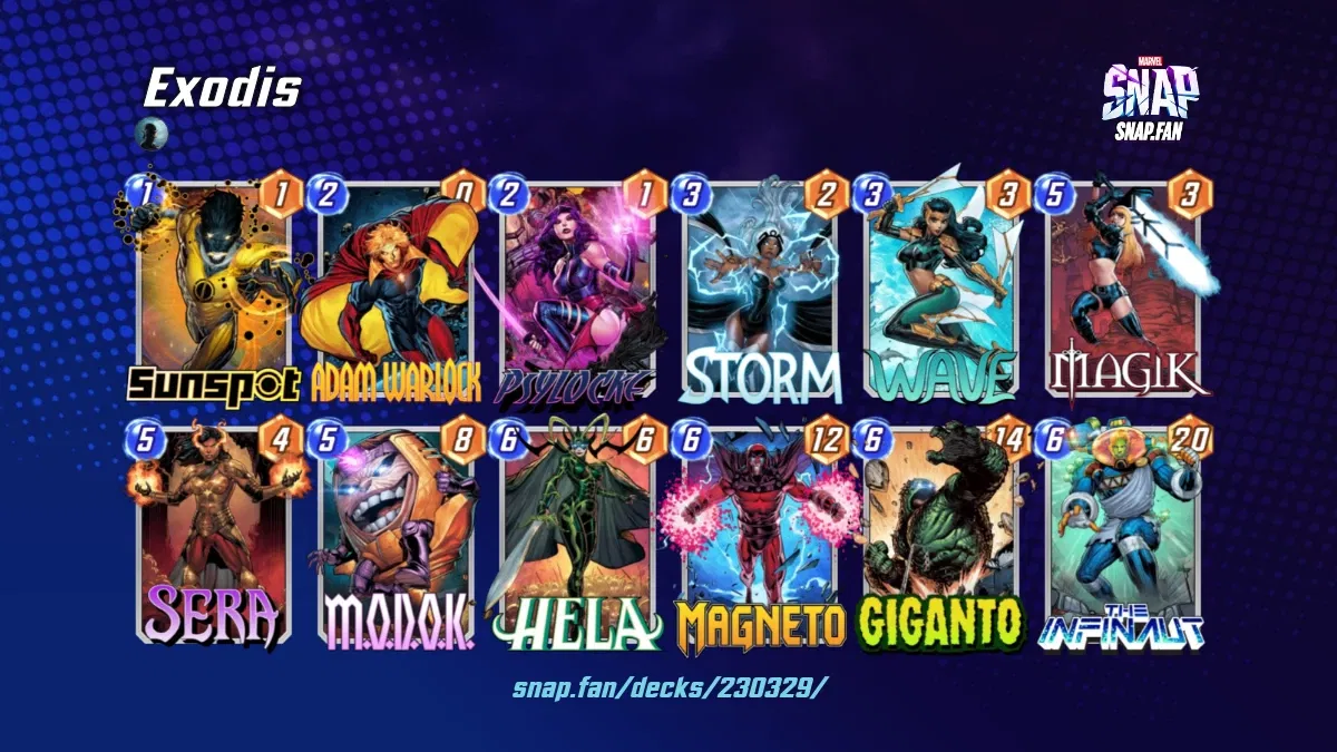 Exodis by None - Marvel Snap Decks - snap.fan