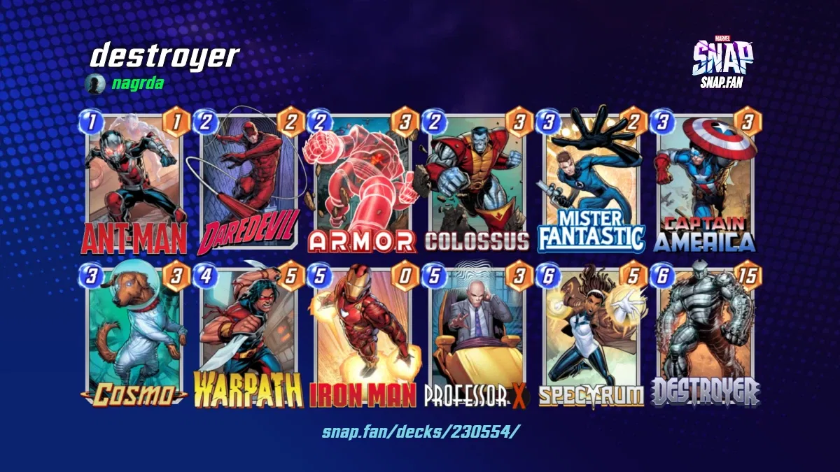 destroyer by nagrda - Marvel Snap Decks - snap.fan