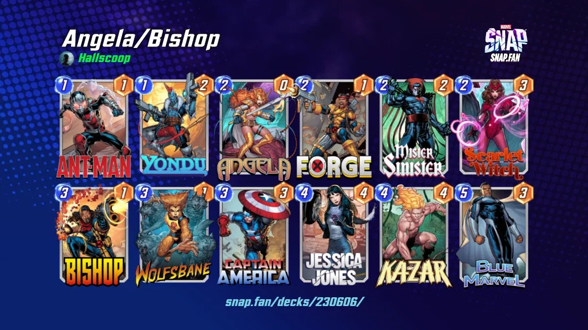 Angela/Bishop by Hallscoop - Marvel Snap Decks - snap.fan