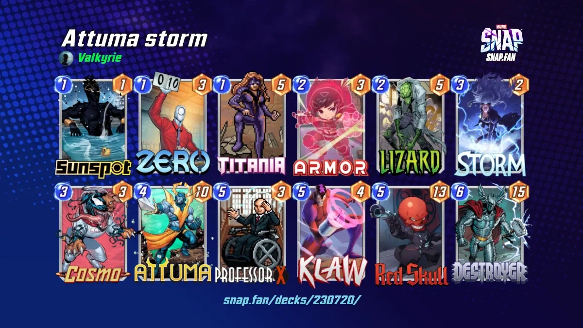Attuma storm by VaIkyrie - Marvel Snap Decks - snap.fan