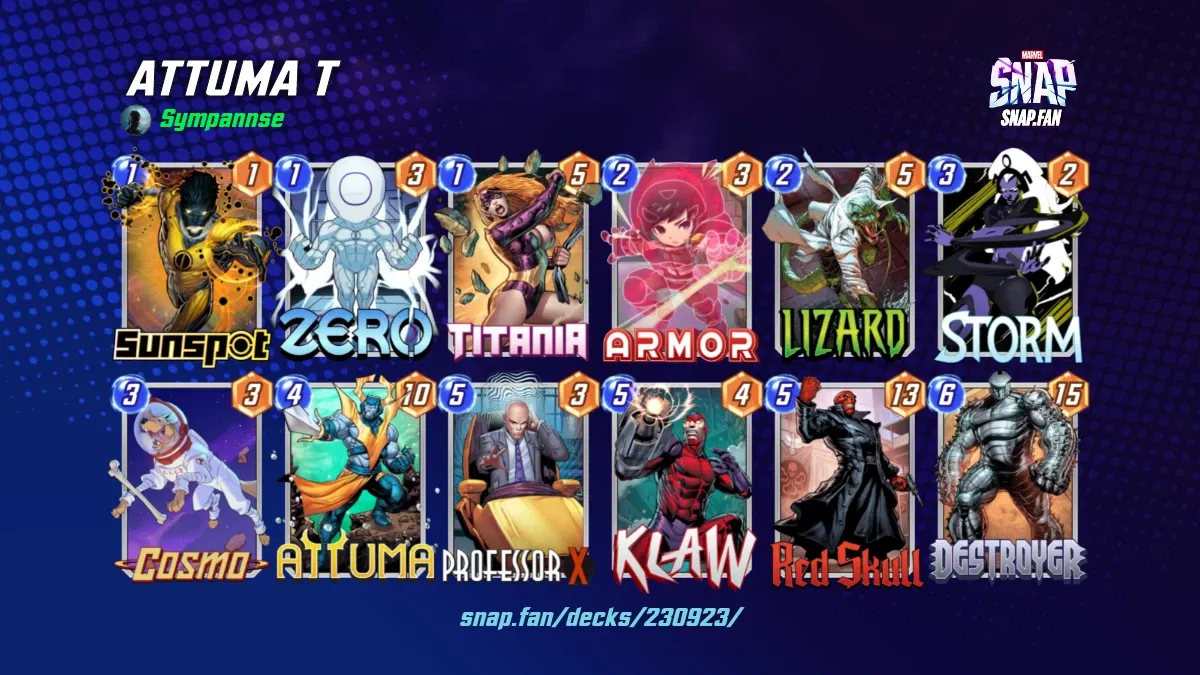 ATTUMA T by Sympannse - Marvel Snap Decks - snap.fan