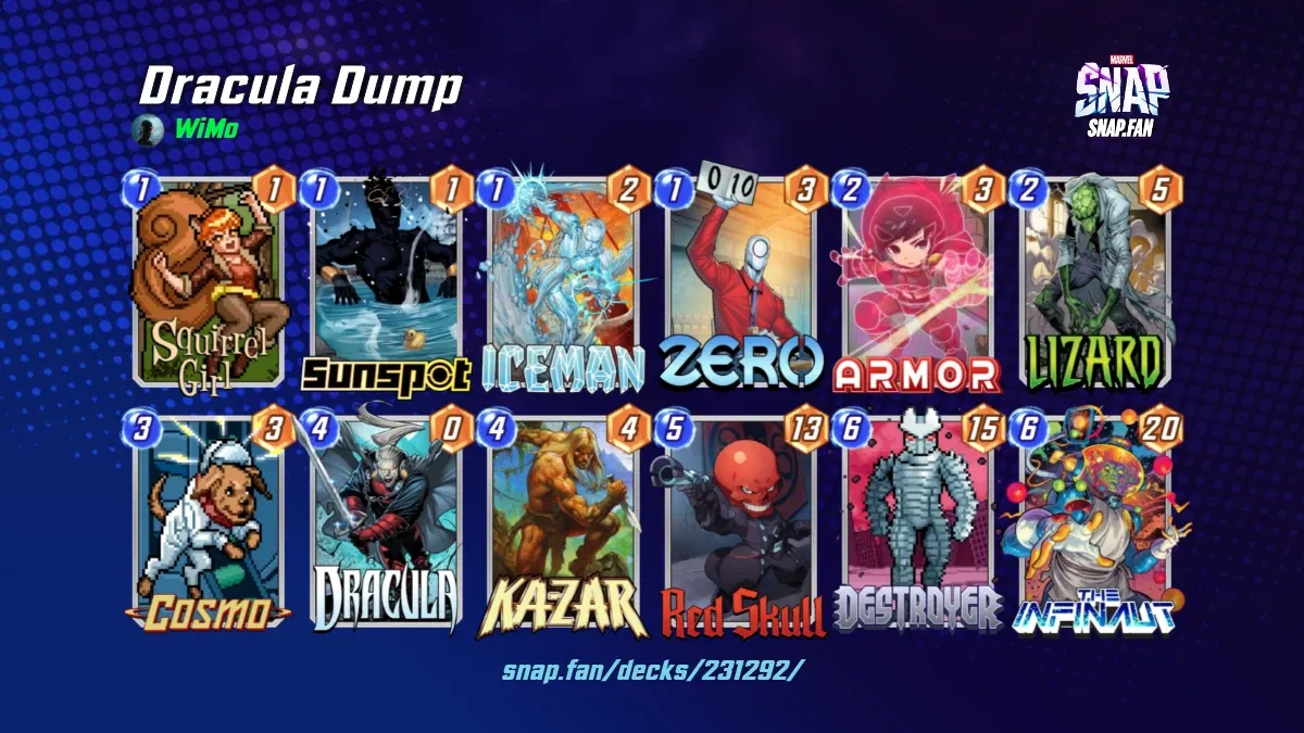 Dracula Dump by WiMo - Marvel Snap Decks - snap.fan