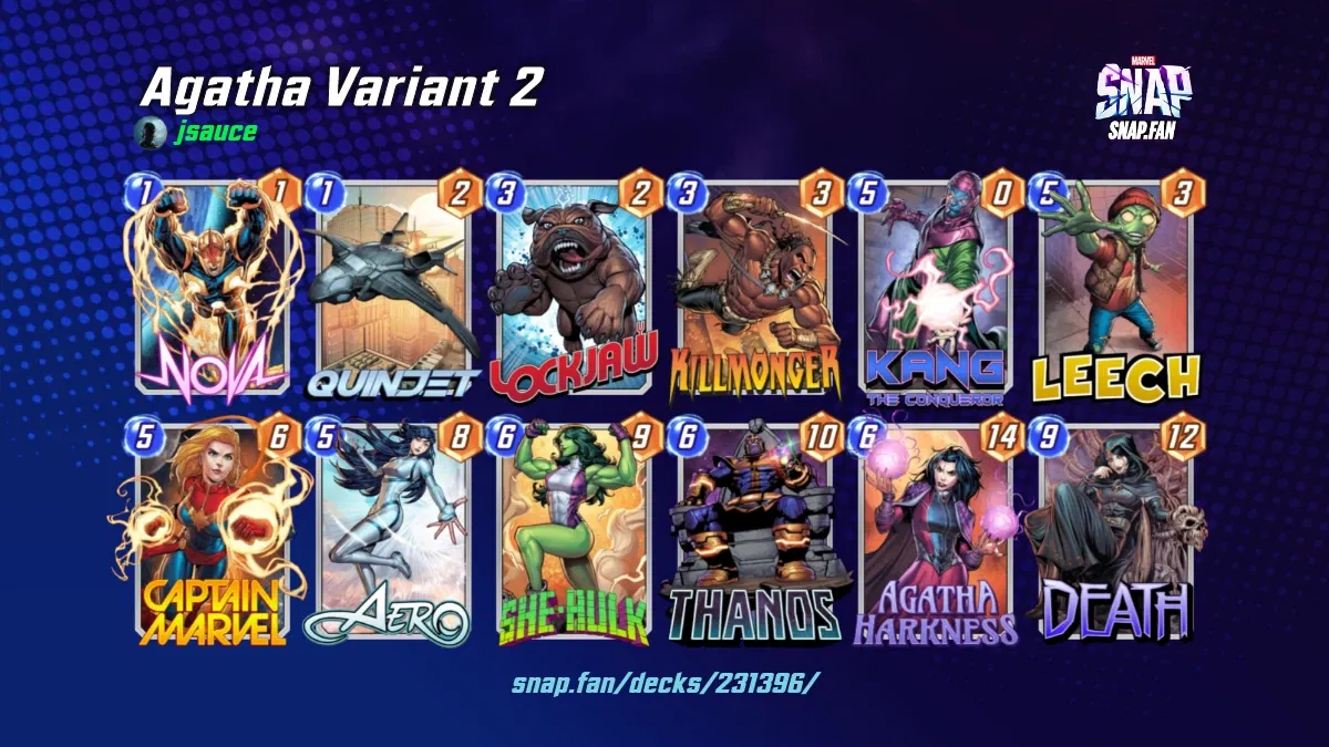 Agatha Variant 2 by jsauce - Marvel Snap Decks - snap.fan