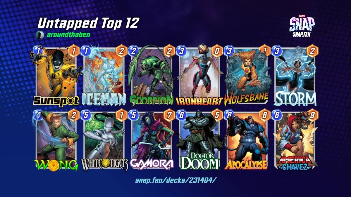 Untapped Top 12 by aroundthaben - Marvel Snap Decks - snap.fan