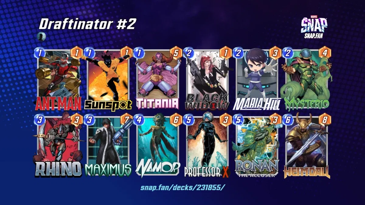 Draftinator #2 by None - Marvel Snap Decks - snap.fan