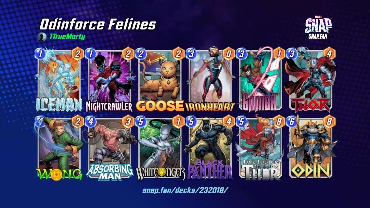 Odinforce Felines by 1TrueMorty - Marvel Snap Decks - snap.fan