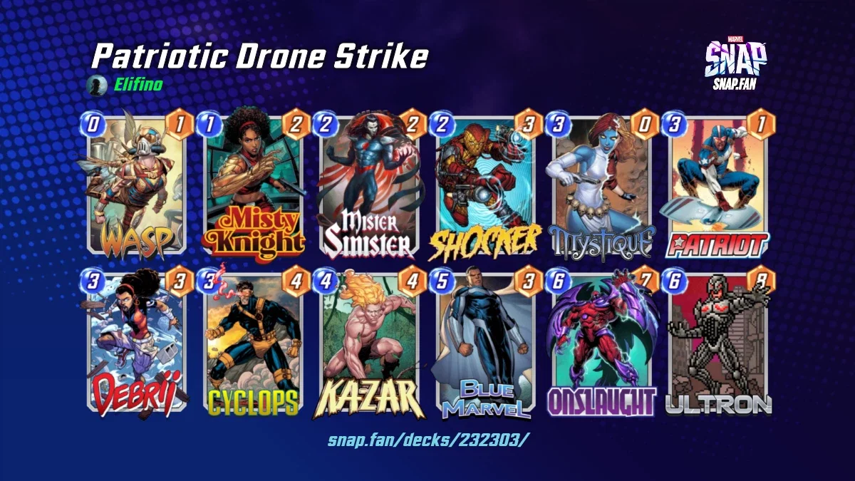 Patriotic Drone Strike by Elifino - Marvel Snap Decks - snap.fan