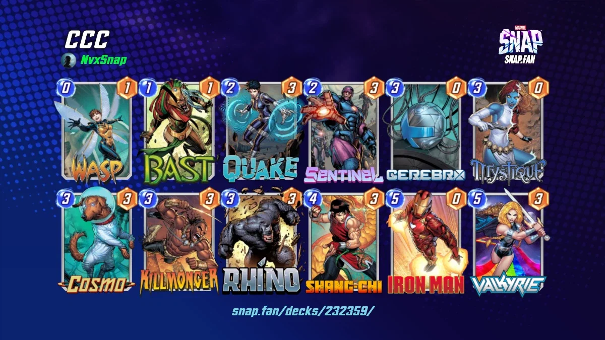 CCC by NvxSnap - Marvel Snap Decks - snap.fan