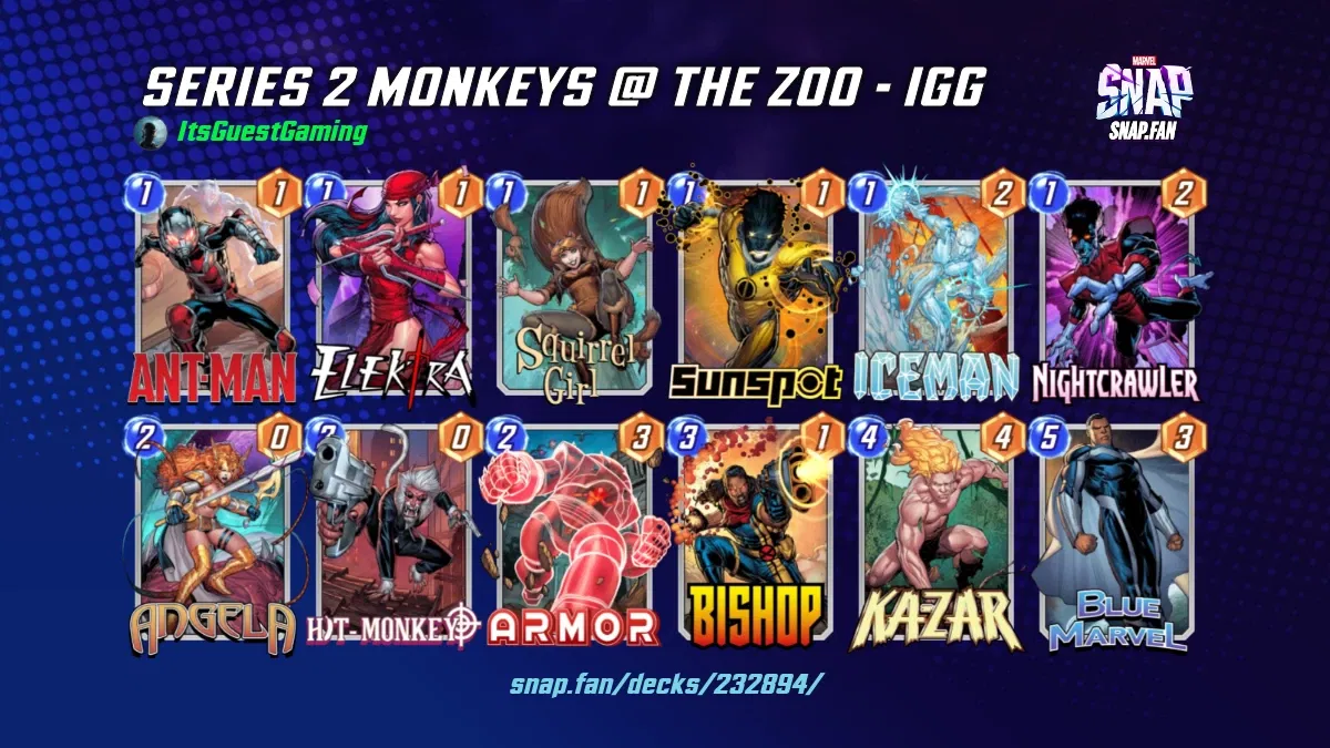 SERIES 2 MONKEYS @ THE ZOO - IGG by ItsGuestGaming - Marvel Snap Decks ...