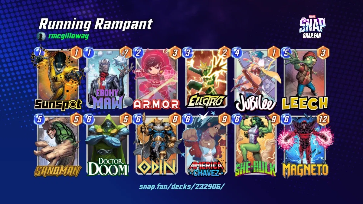 Running Rampant by rmcgilloway - Marvel Snap Decks - snap.fan