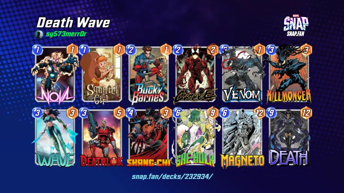 Death Wave by sy573merr0r - Marvel Snap Decks - snap.fan