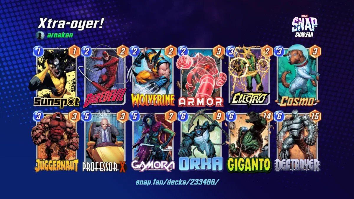 Xtra-oyer! by arnaken - Marvel Snap Decks - snap.fan