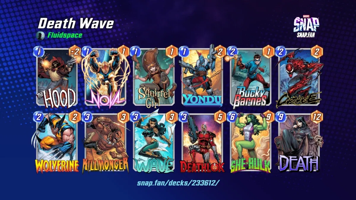 Death Wave by Fluidspace - Marvel Snap Decks - snap.fan