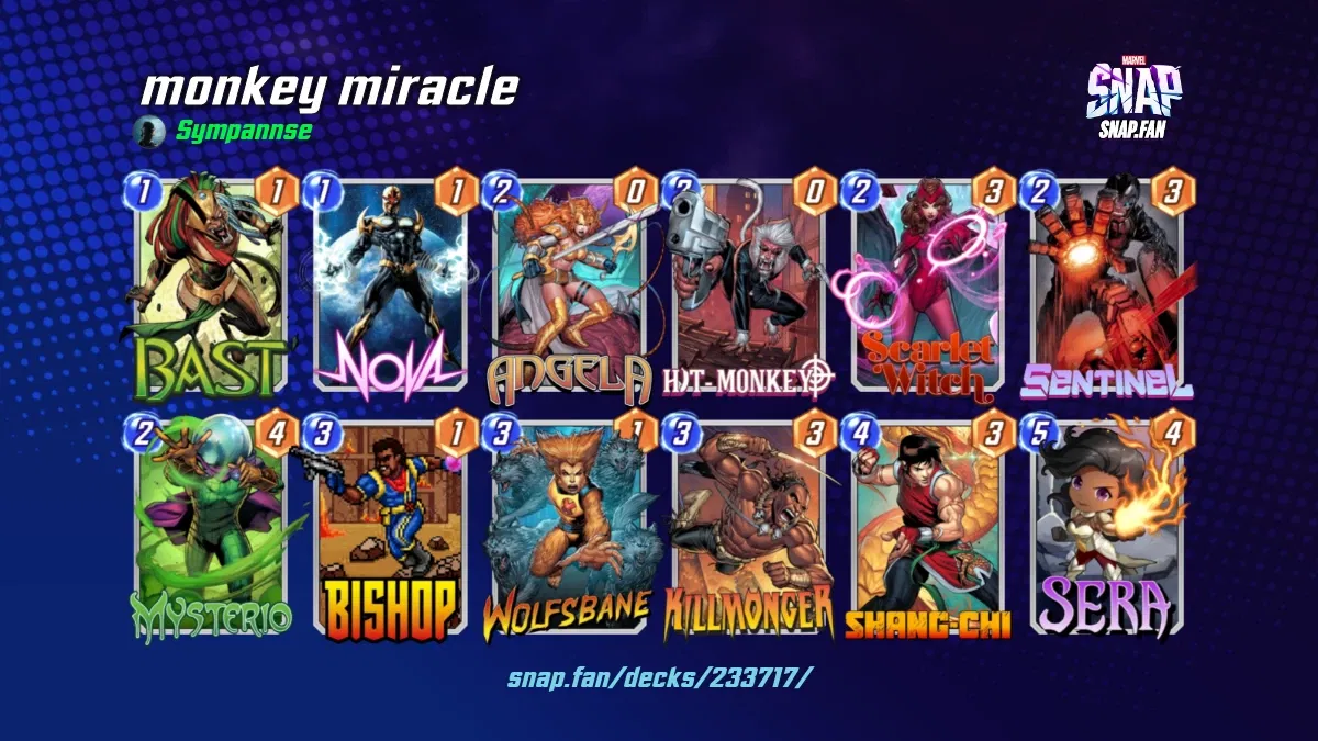 monkey miracle by Sympannse - Marvel Snap Decks - snap.fan