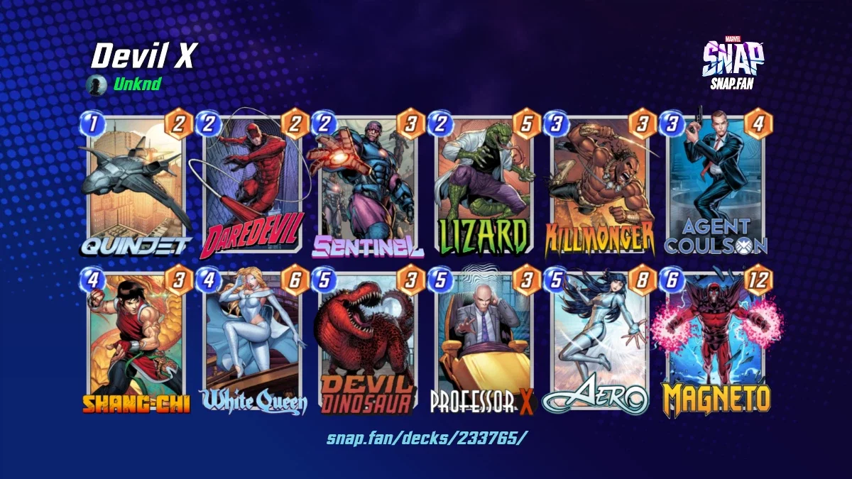 Devil X by Unknd - Marvel Snap Decks - snap.fan