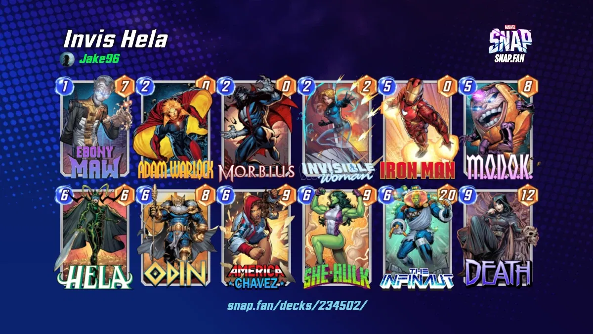 Invis Hela by Jake96 - Marvel Snap Decks - snap.fan