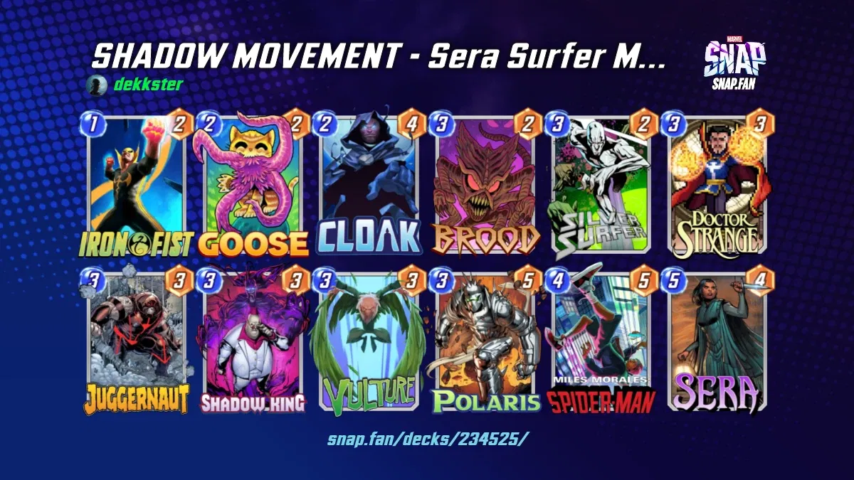 SHADOW MOVEMENT - Sera Surfer Move Deck - So fun! by dekkster - Marvel ...