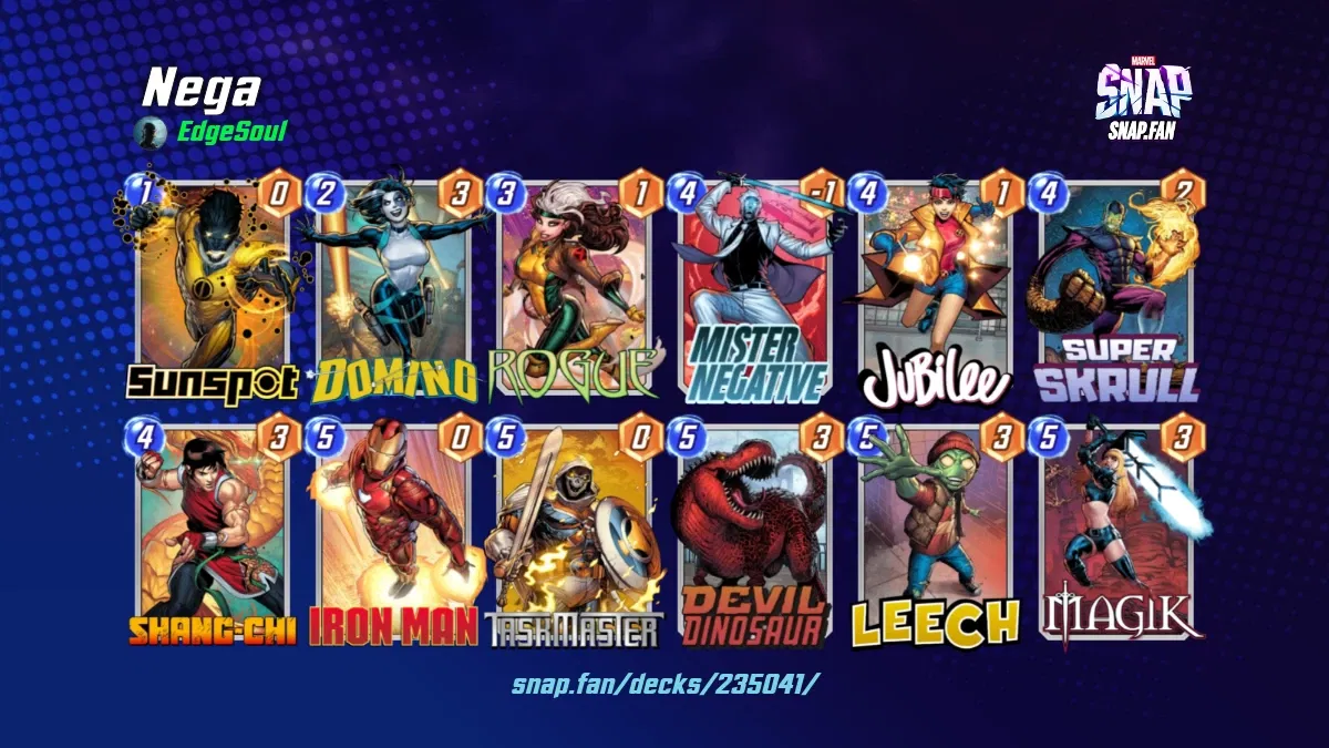 Nega by EdgeSoul - Marvel Snap Decks - snap.fan