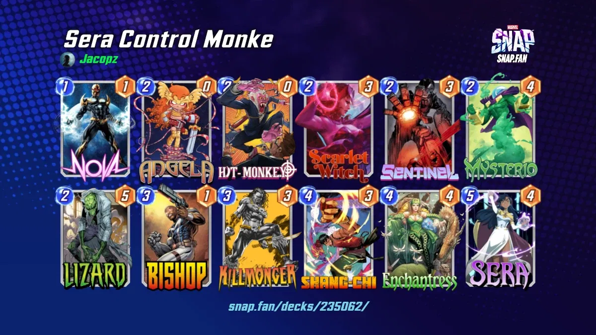 Sera Control Monke by Jacopz - Marvel Snap Decks - snap.fan