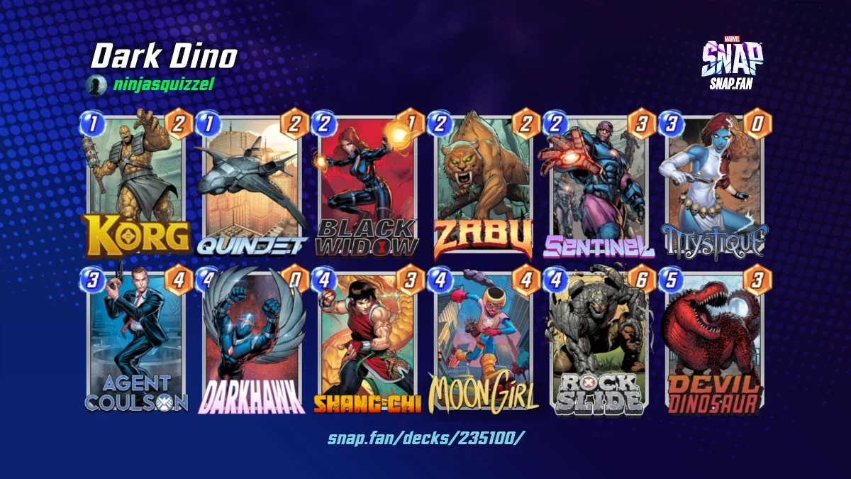 Dark Dino by ninjasquizzel - Marvel Snap Decks - snap.fan