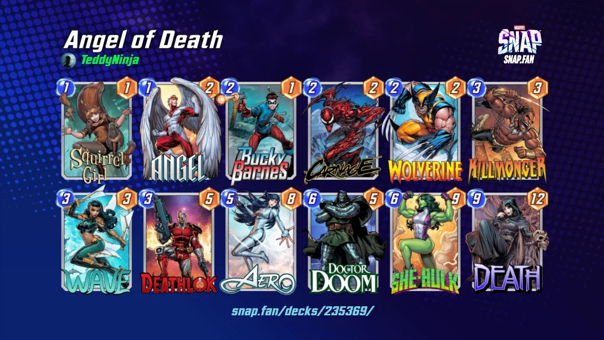 Angel of Death by TeddyNinja - Marvel Snap Decks - snap.fan