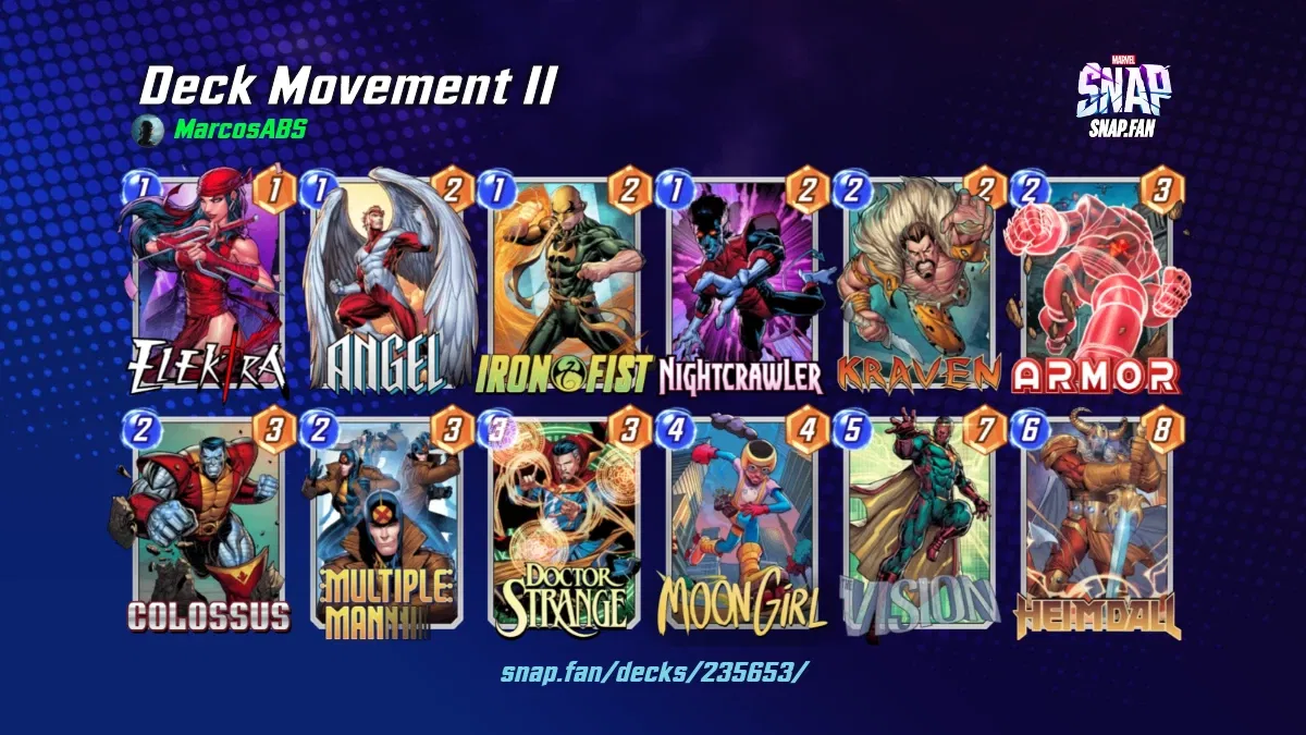Deck Movement II by MarcosABS - Marvel Snap Decks - snap.fan