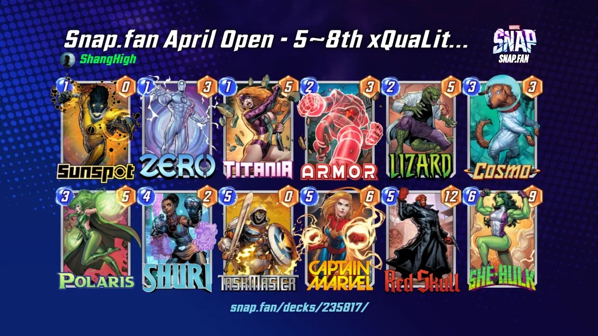 Snap.fan April Open - 5~8th xQuaLityDark - Shuri Zero by ShangHigh ...