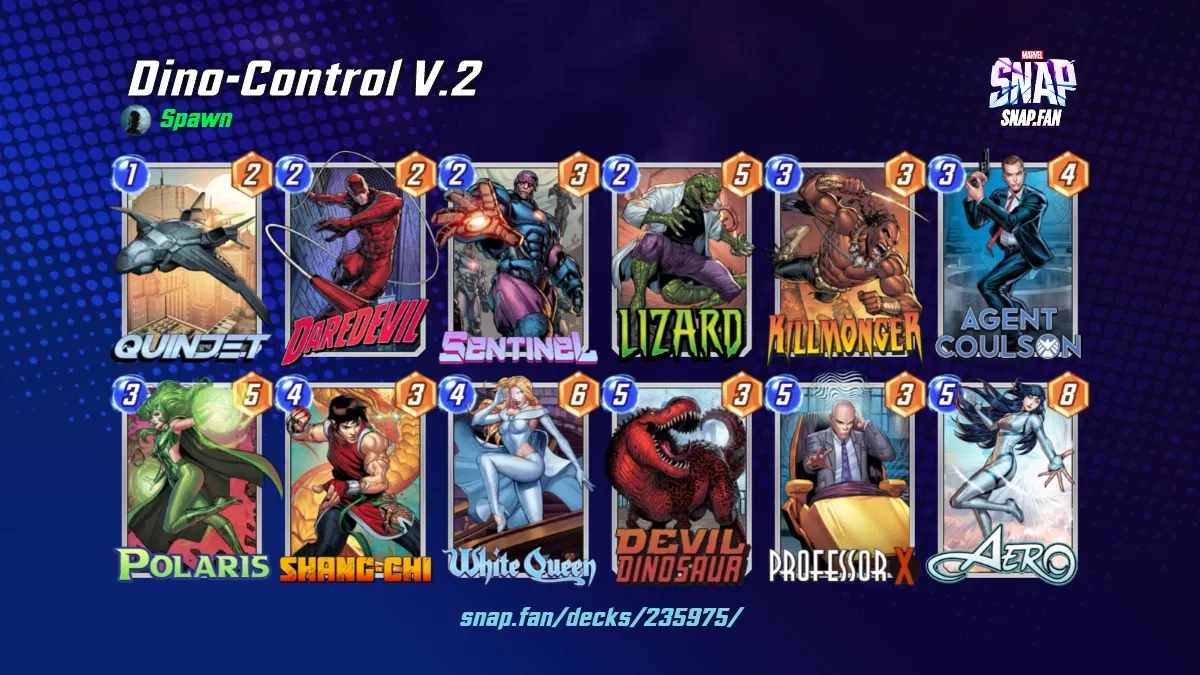 Dino-Control V.2 by Spawn - Marvel Snap Decks - snap.fan