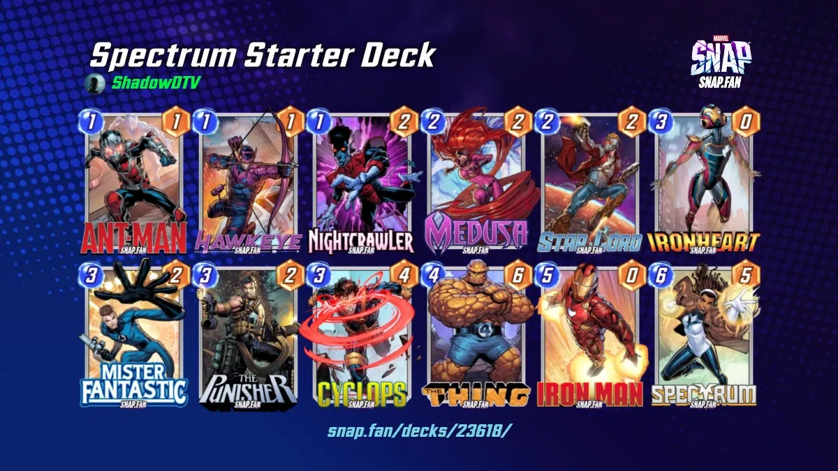 Spectrum Starter Deck by ShadowDTV - Marvel Snap Decks - snap.fan