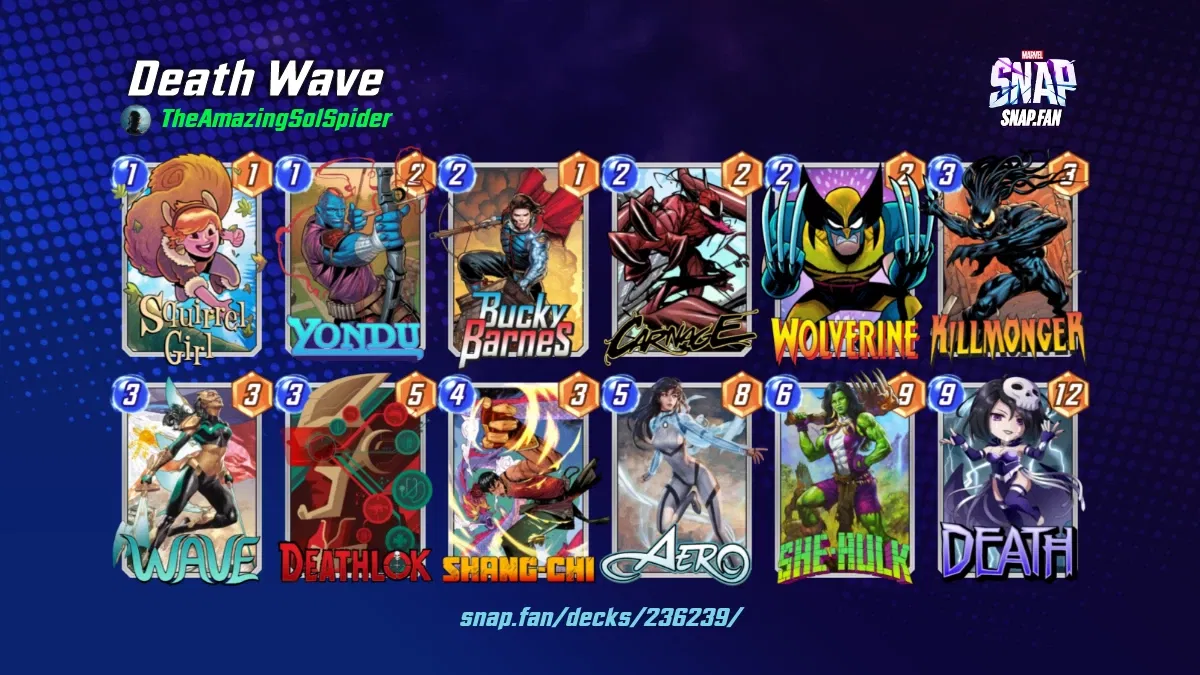 Death Wave by TheAmazingSolSpider - Marvel Snap Decks - snap.fan