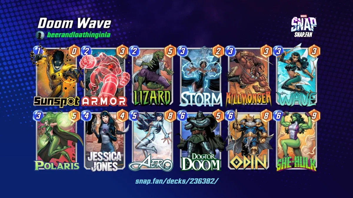 Doom Wave by beerandloathinginla - Marvel Snap Decks - snap.fan