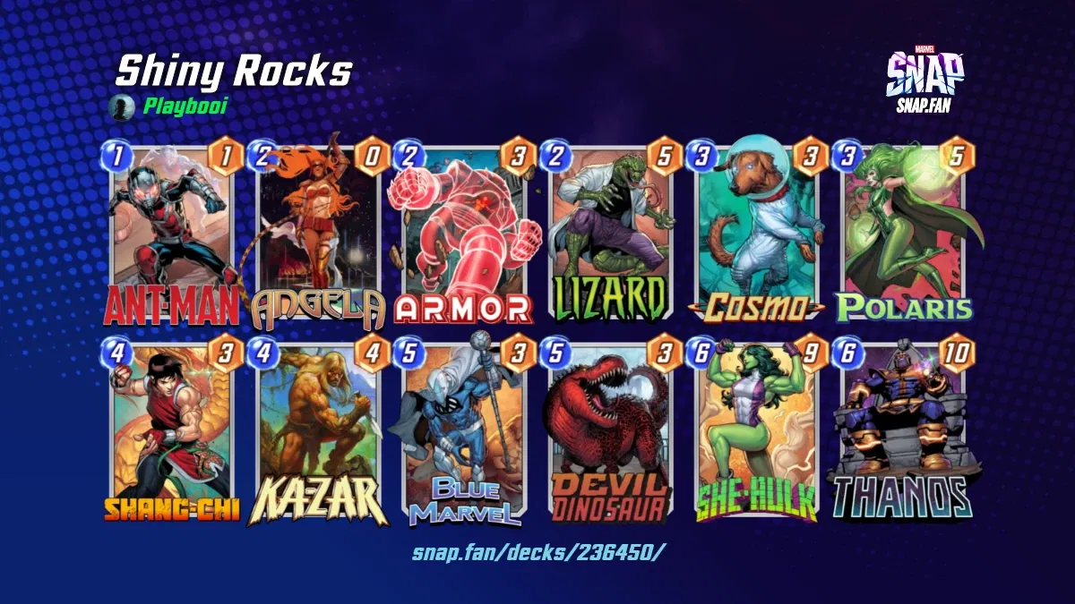 Shiny Rocks by Playbooi - Marvel Snap Decks - snap.fan