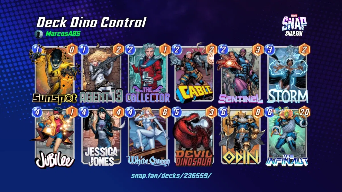 Deck Dino Control by MarcosABS - Marvel Snap Decks - snap.fan