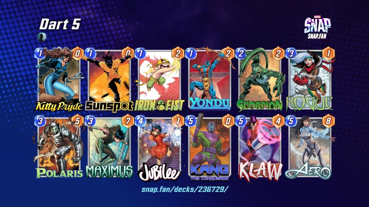 Dart 5 by None - Marvel Snap Decks - snap.fan