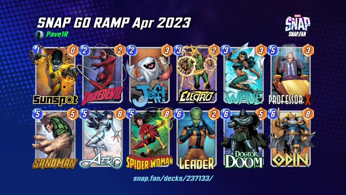 SNAP GO RAMP Apr 2023 by Pave1R - Marvel Snap Decks - snap.fan