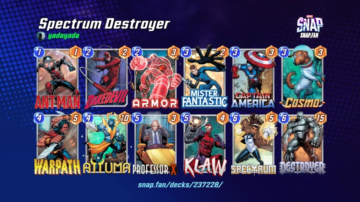 Spectrum Destroyer by yadayada - Marvel Snap Decks - snap.fan