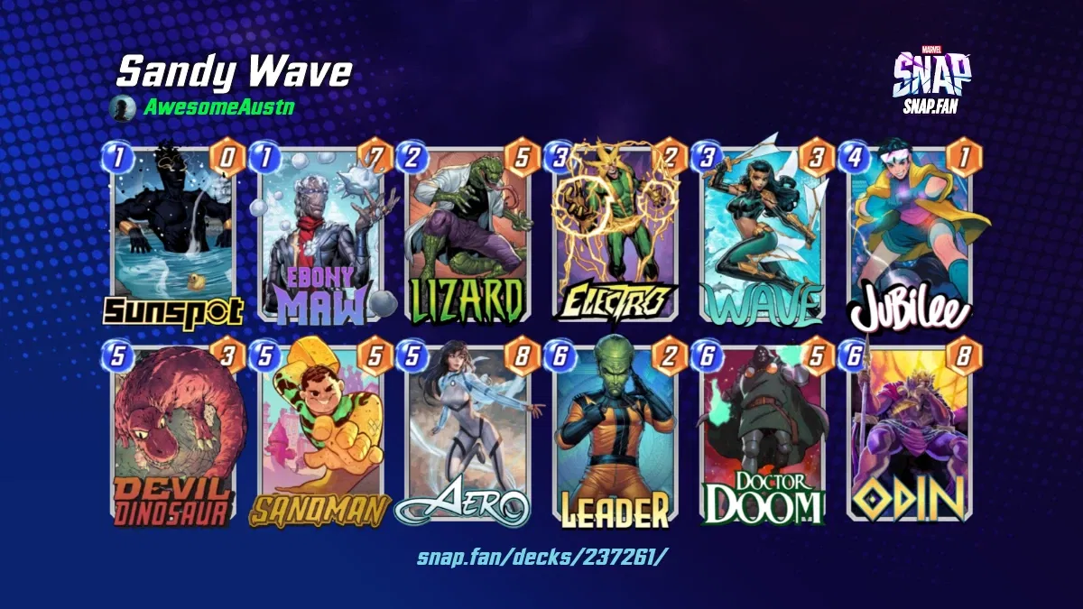 Sandy Wave by AwesomeAustn - Marvel Snap Decks - snap.fan