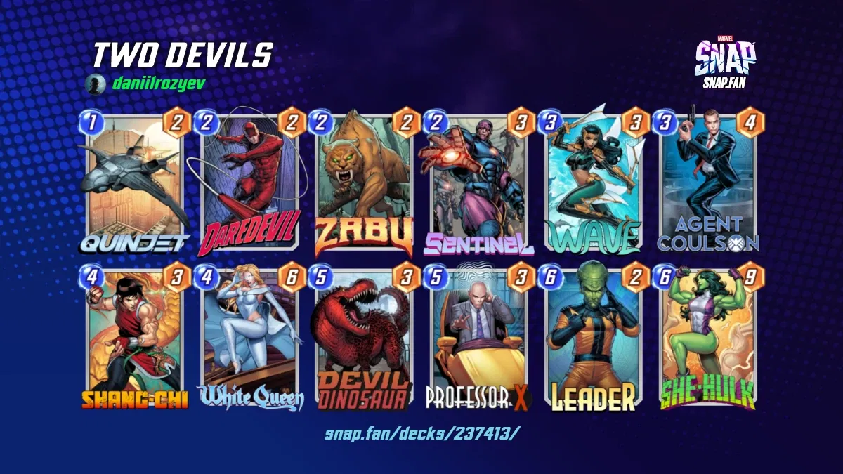 TWO DEVILS by daniilrozyev - Marvel Snap Decks - snap.fan