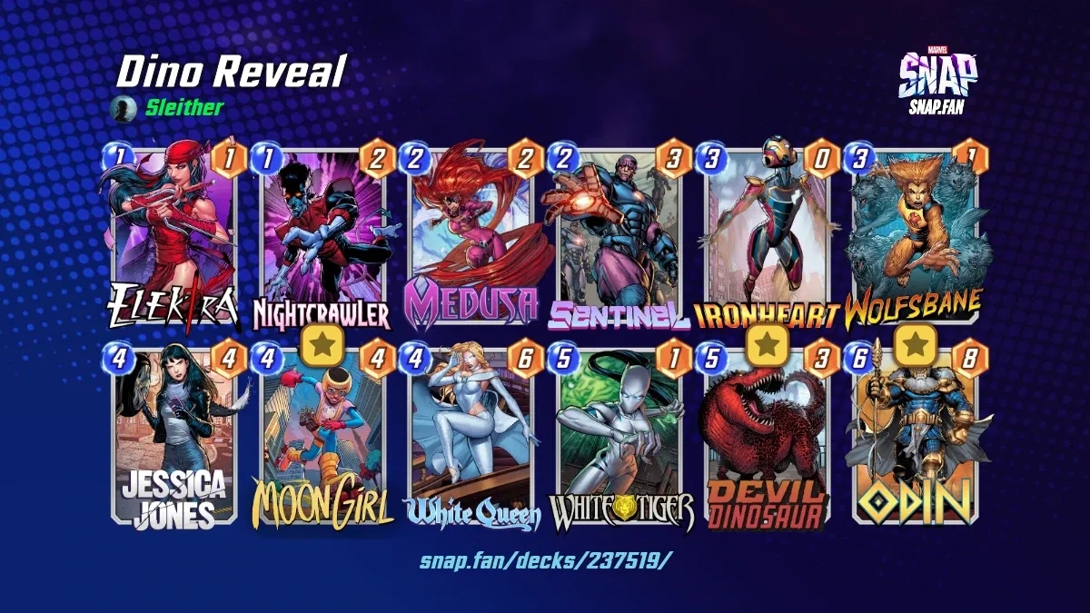 Dino Reveal by Sleither - Marvel Snap Decks - snap.fan