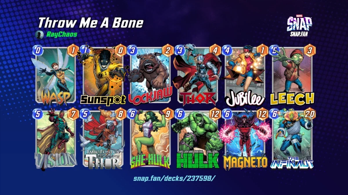 Throw Me A Bone by RayChaos - Marvel Snap Decks - snap.fan