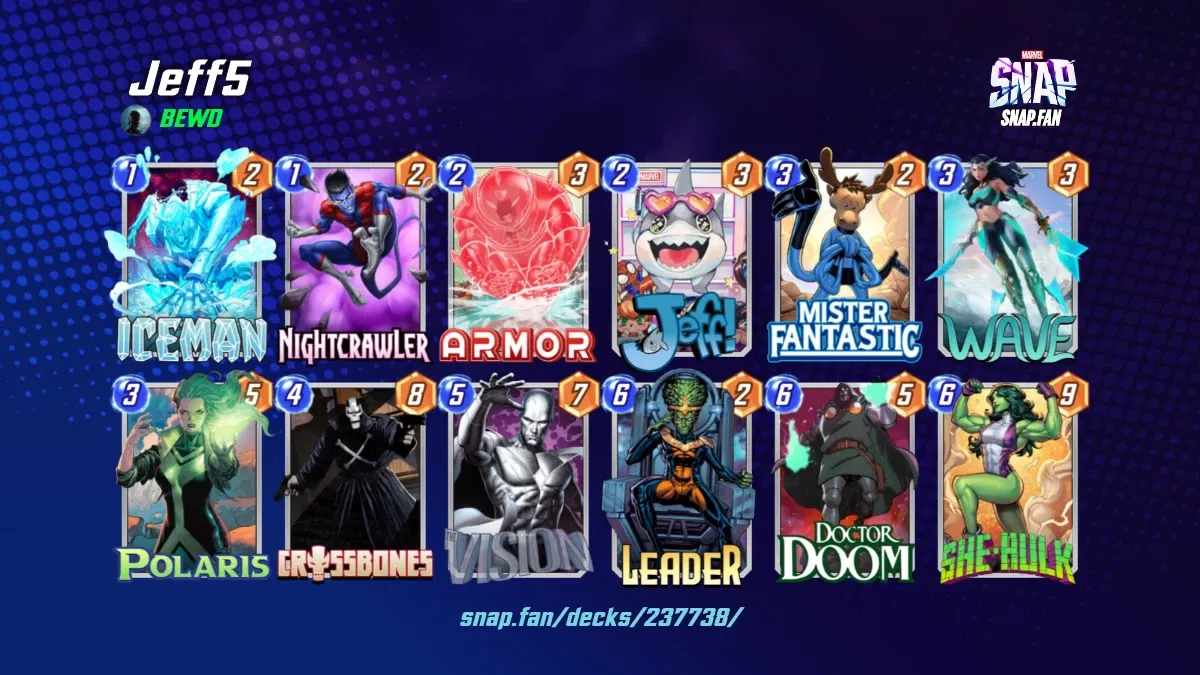 Jeff5 by BEWD - Marvel Snap Decks - snap.fan