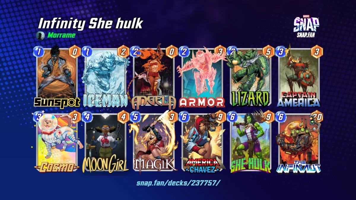 Infinity She hulk by Morrame - Marvel Snap Decks - snap.fan