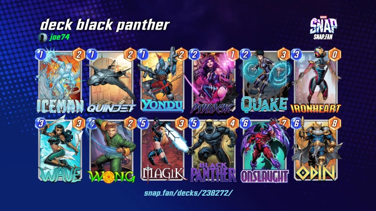 deck black panther by joe74 - Marvel Snap Decks - snap.fan
