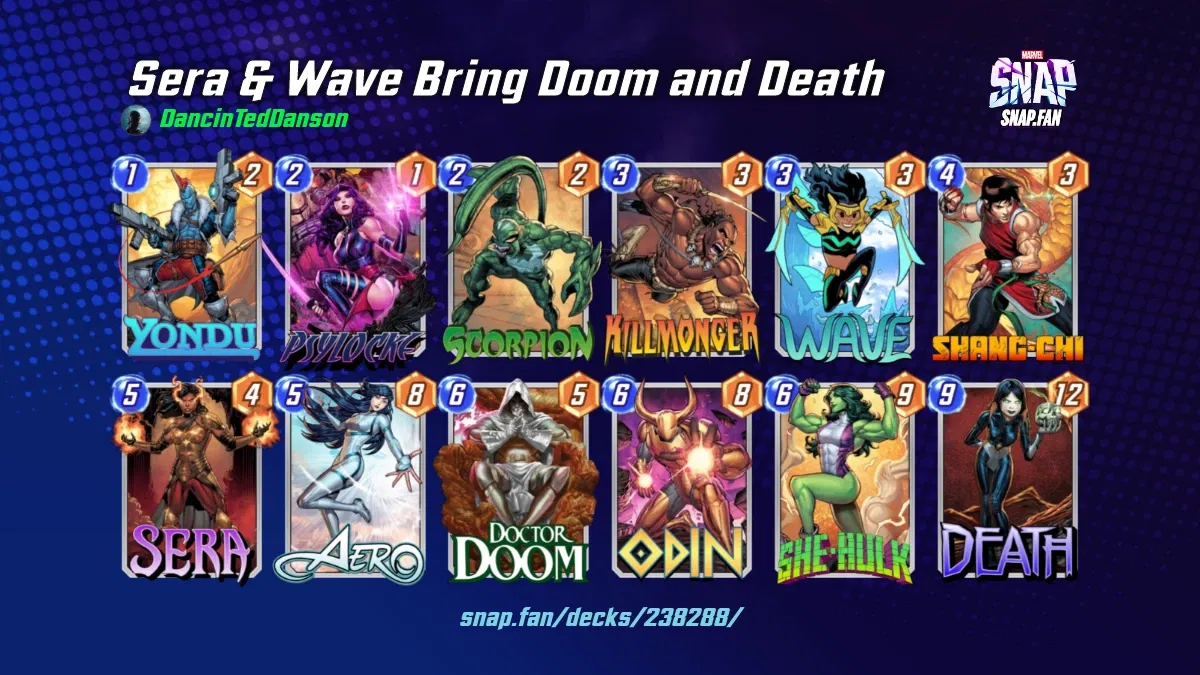 Sera & Wave Bring Doom and Death by DancinTedDanson - Marvel Snap Decks ...