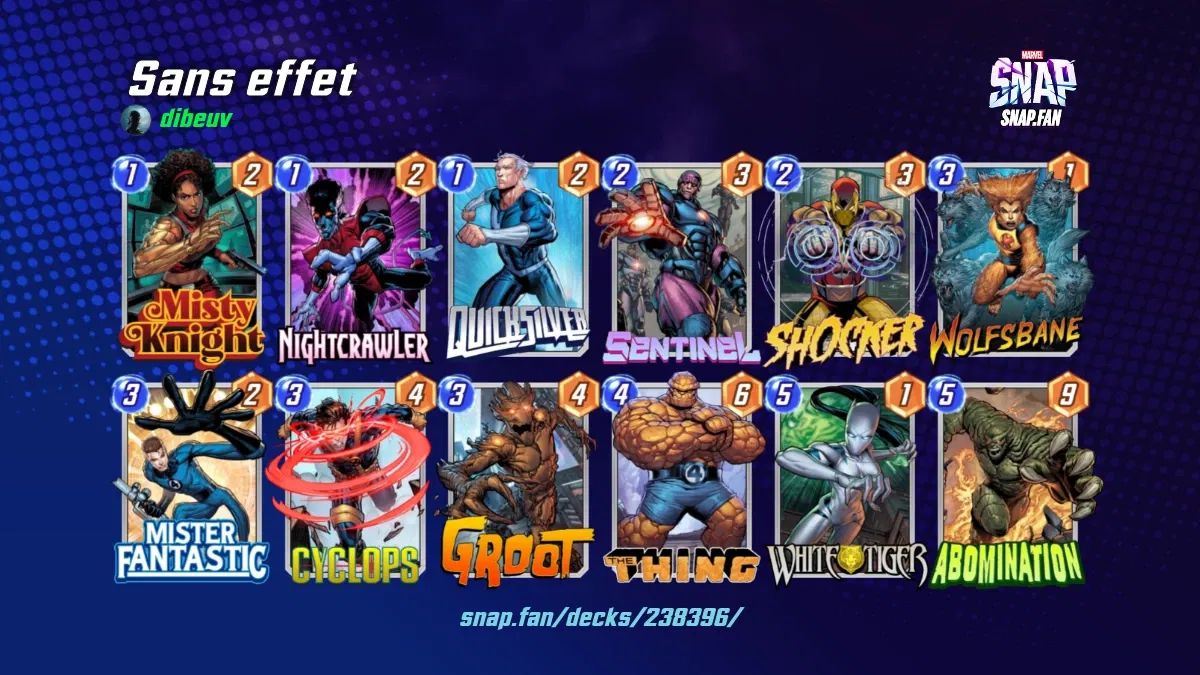 Sans effet by dibeuv - Marvel Snap Decks - snap.fan