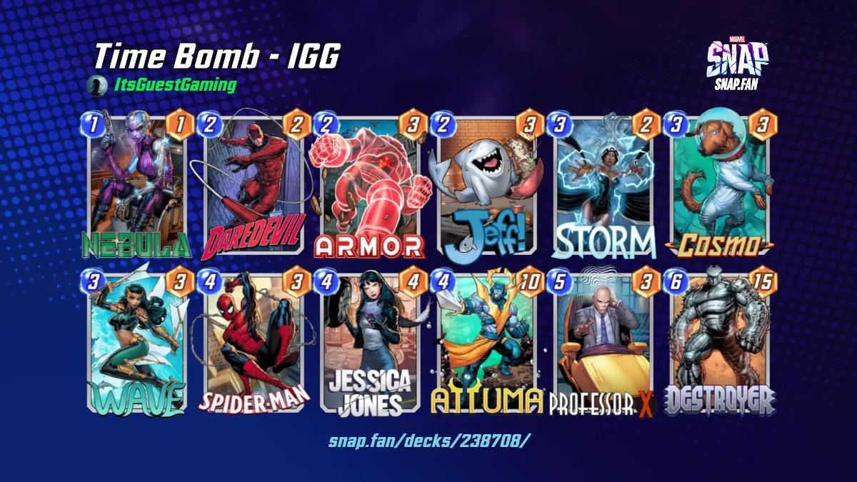 Time Bomb - IGG by ItsGuestGaming - Marvel Snap Decks - snap.fan