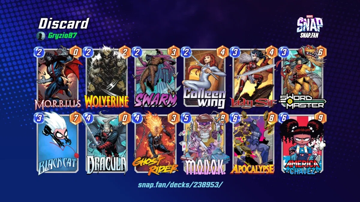 Discard by Gryzio87 - Marvel Snap Decks - snap.fan